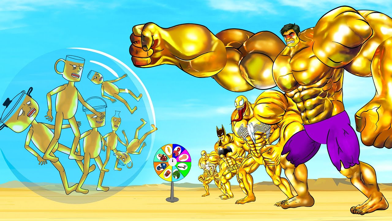 Rescue ALL GOLD SUPERHEROES From Evolution Of GOLD MONSTER RADIATION ...