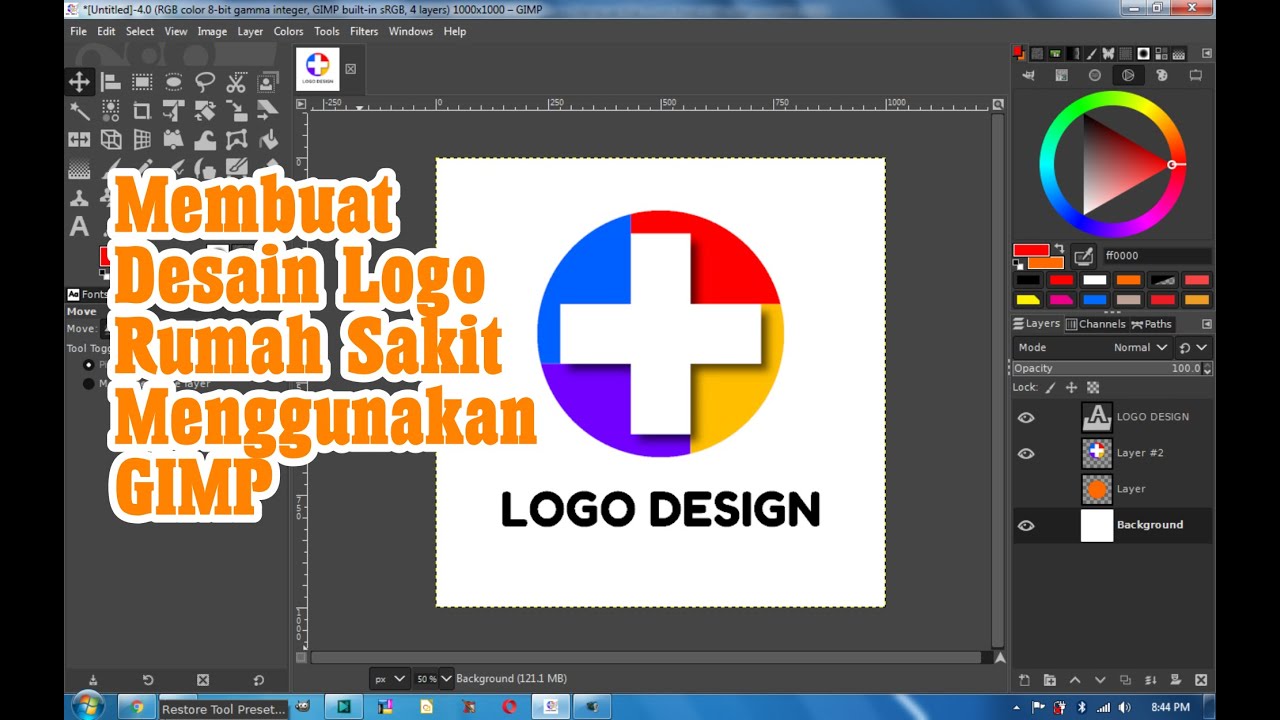 Membuat Desain Logo Menggunakan GIMP, Free Software - YouTube