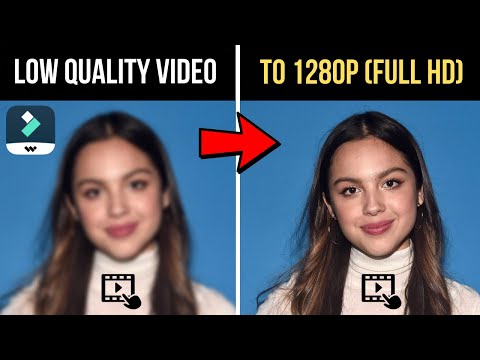 How to CONVERT LOW QUALITY VIDEO to 1280p Full HD in Filmora