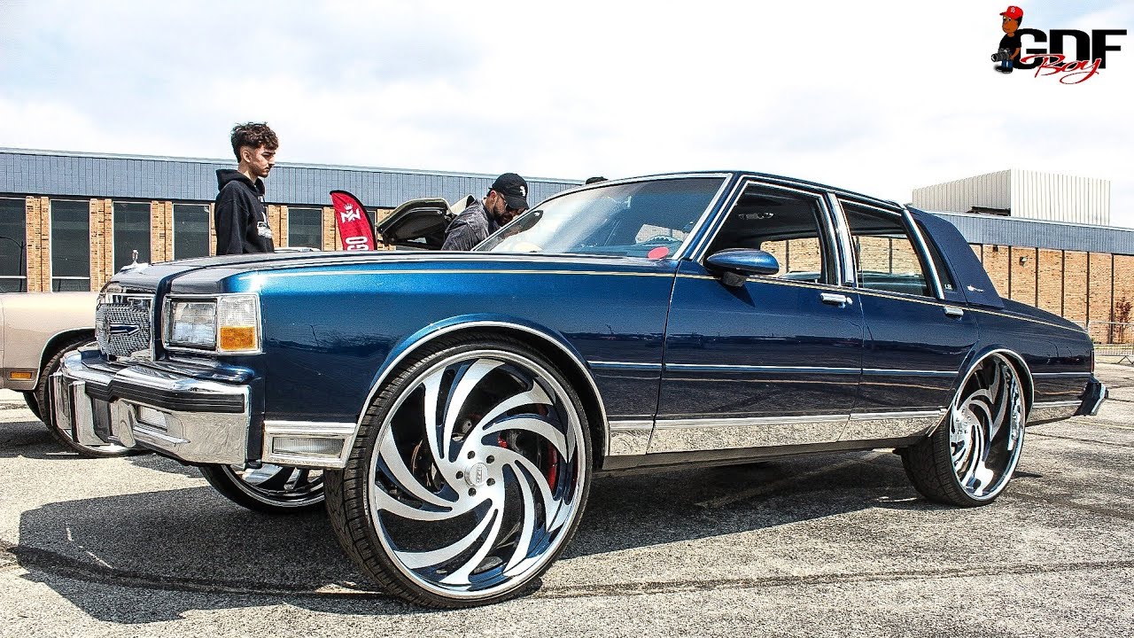 @mr75caprice Blue Box Chevy on MTW 28s - YouTube