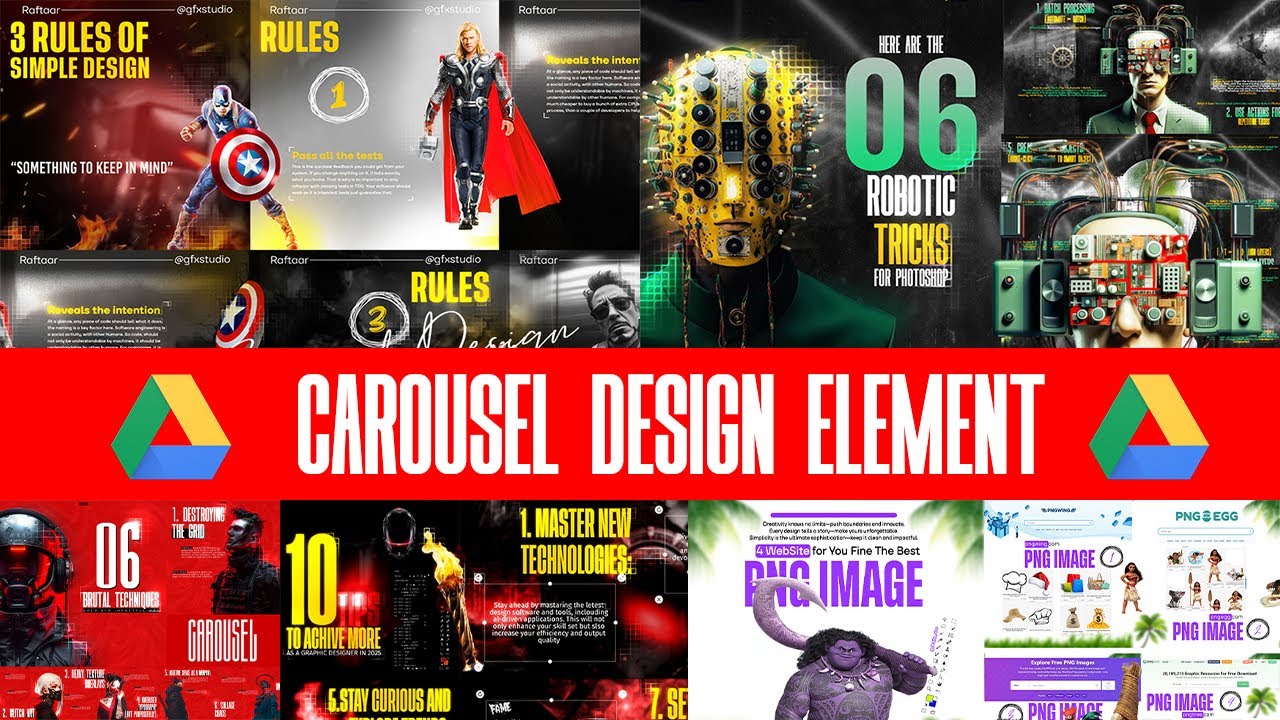 Carousel Design Free Resource and Elements | Free Resources | GFXStudio ...