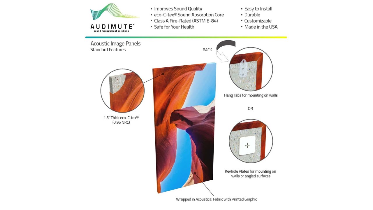 Audimute Acoustic Image Panels - Standard Features - YouTube
