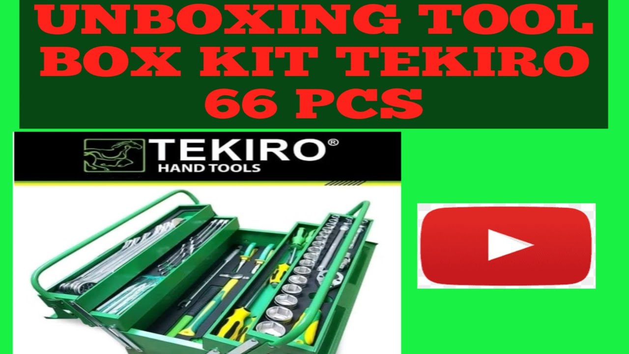 UNBOXING TOOL KIT TEKIRO ISI 66 PCS ORIGINAL - YouTube