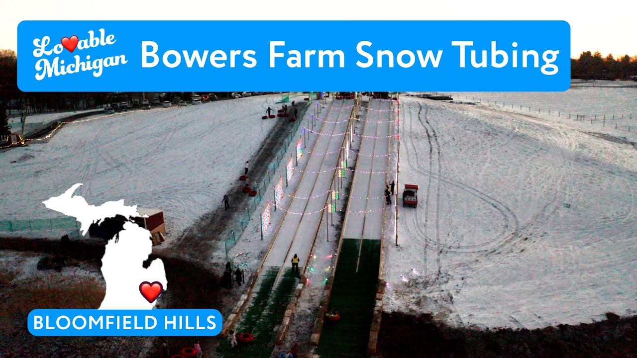 Bowers Farm glow snow tubing - YouTube