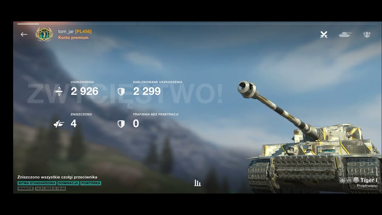 Wot Blitz Tiger I 2900 damage 4 kills - YouTube