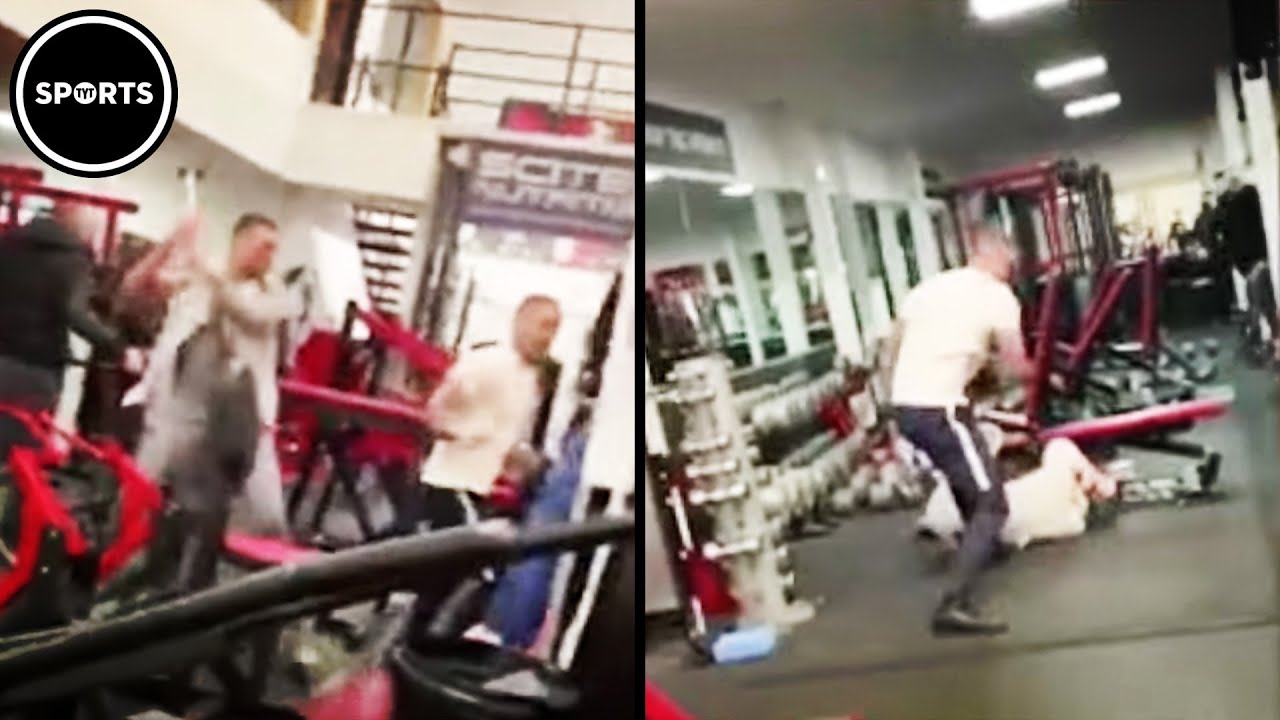 Shocking Brawl Breaks Out At Gym In England - YouTube