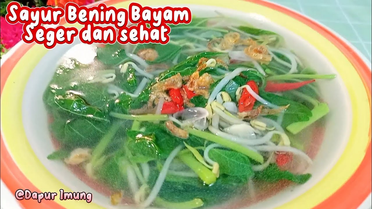 Sayur Bening Bayam dan Tauge || Cara memasak sayur bening seger sehat ...