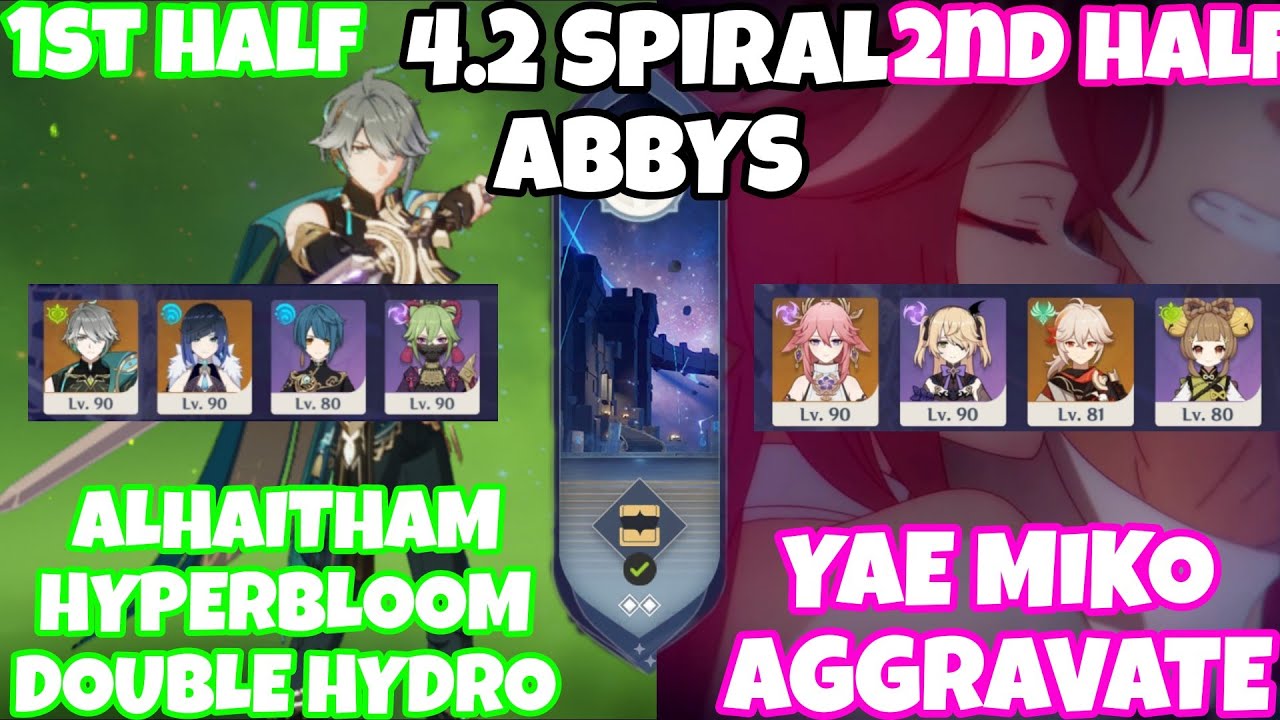 F2P 4.2 spiral abbys Alhaitham Hyperbloom Double Hydro and Yae ...