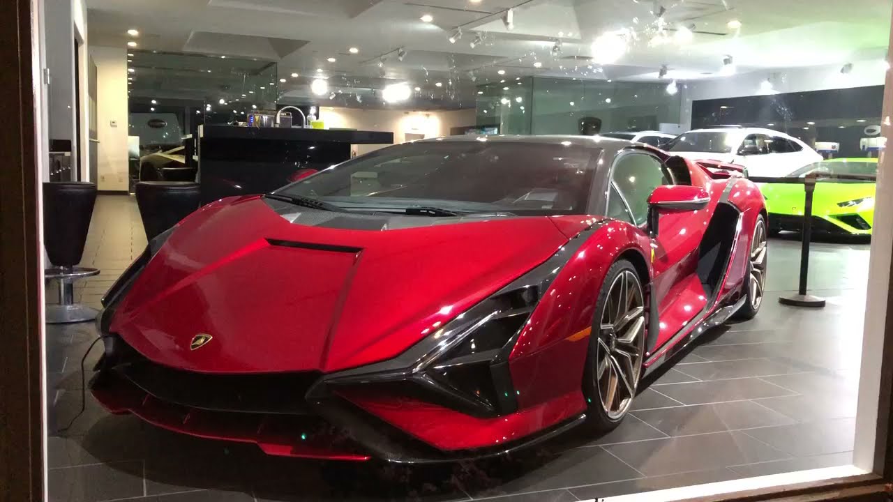 Rosso Scintilla (Red Metallic) Lamborghini Sian FKP-37 - YouTube