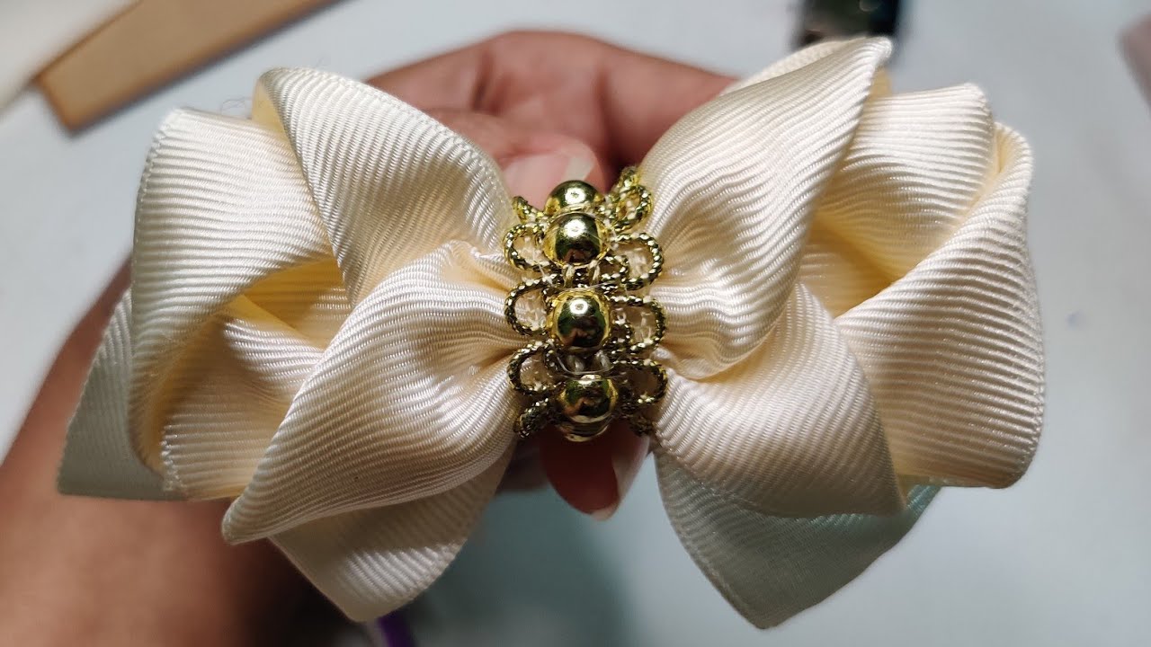 moño la carta con liston de 4 cm 🎀 - YouTube