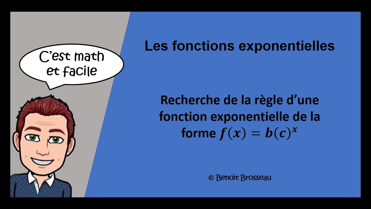 Recherche de la règle d'une fonction exponentielle de la forme f(x) = b ...