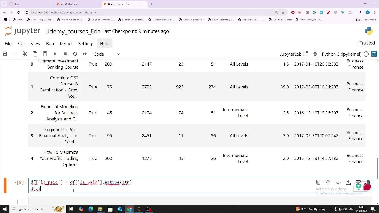 Python EDA Project 3 Part 1: EDA on Udemy Courses Dataset - YouTube