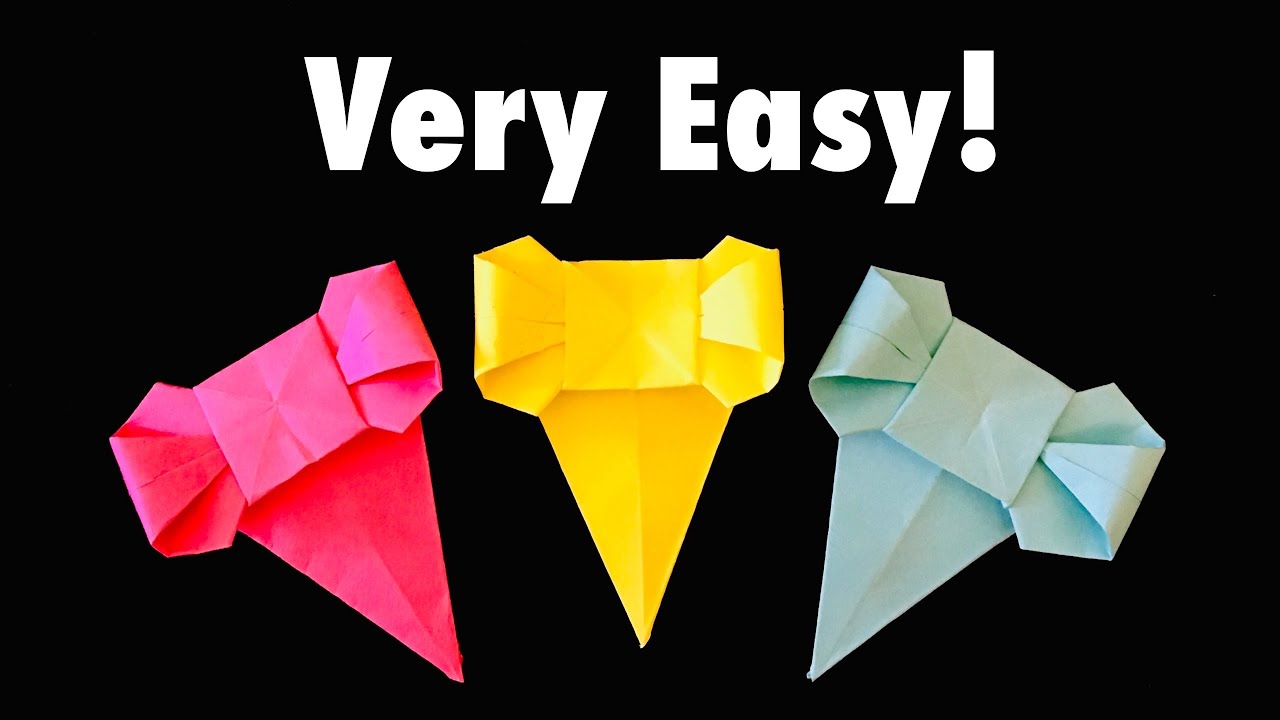 Easy Sticky Note Origami - Bow Bookmark - YouTube