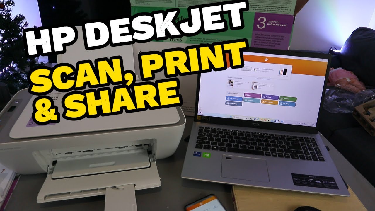 How To Scan To Computer With HP Deskjet 2820e Print ,Save and Share To ...