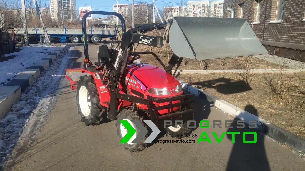 Трактор YANMAR Ke-60 с куном - YouTube