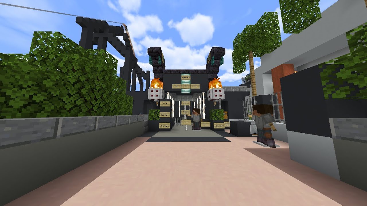 Jurassic world VelociCoaster tour in Minecraft - YouTube