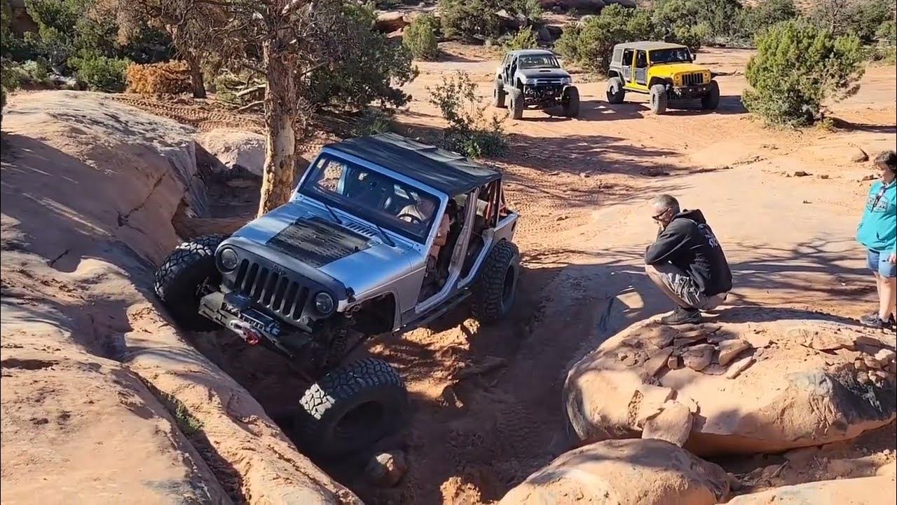 Metal Masher Trail in Moab Utah Jeep Wrangler JKU 1 Ton Swapped - YouTube