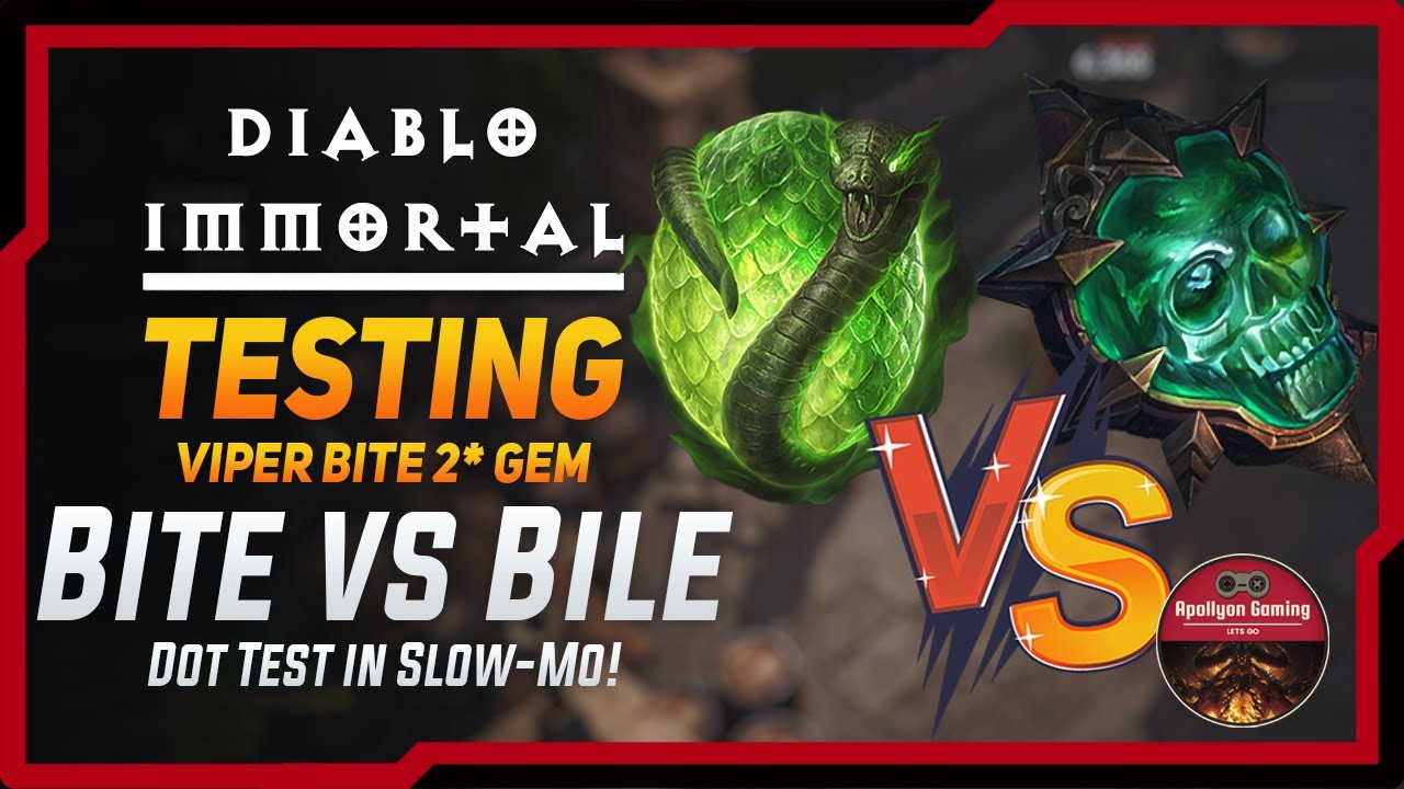 Testing Viper Bite 2* Legendary Gem - BITE Vs BILE in Slow-Mo - New OP ...
