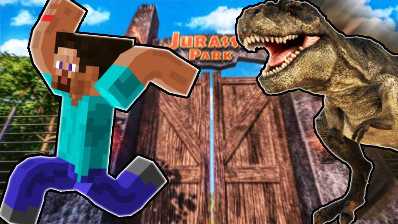 We Let Loose Dinosaurs in Jurassic Park?! (Minecraft Multiplayer ...