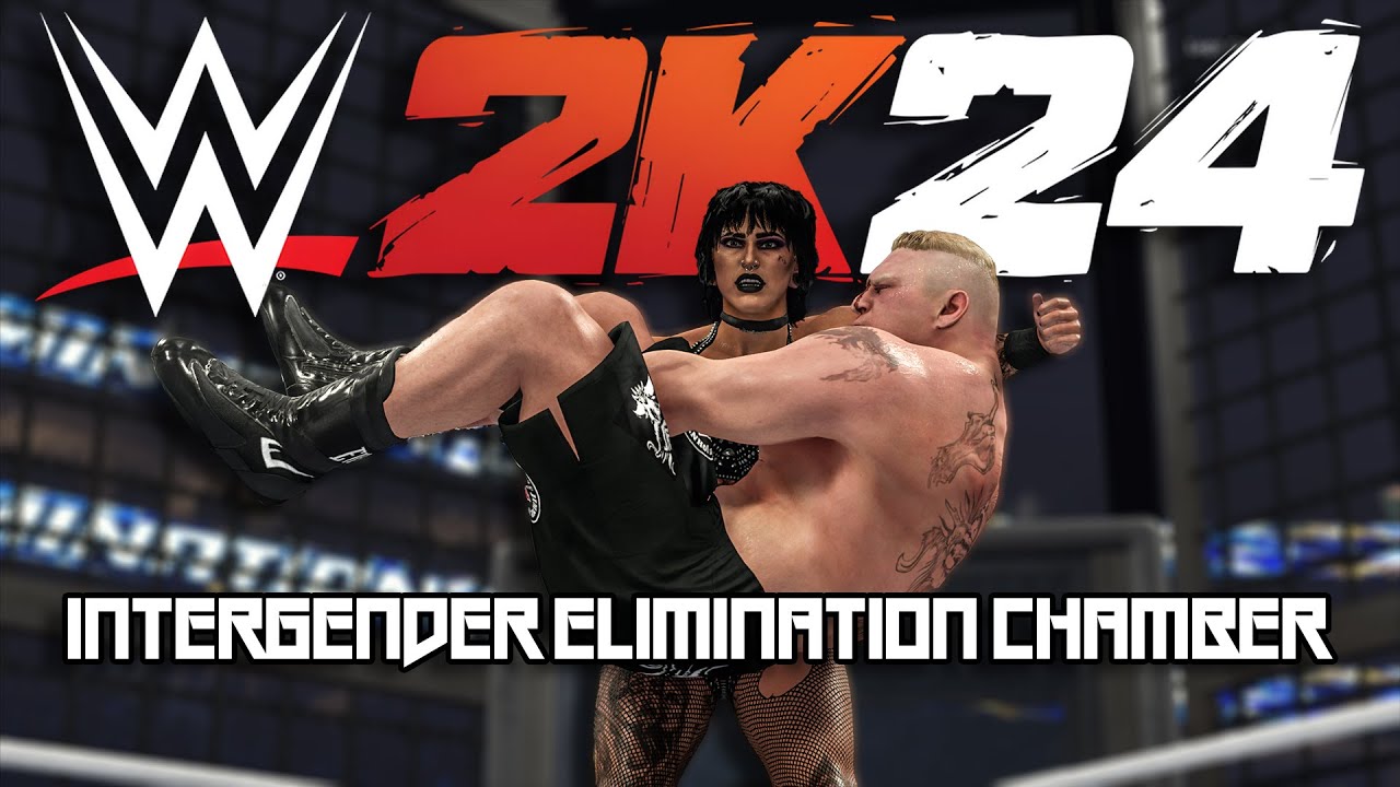 WWE 2K24 - Intergender Elimination Chamber (Men vs Women) - YouTube