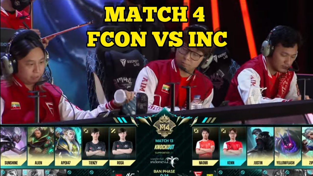 FCON VS INC M4 WORLD CHAMPIONSHIP MATCH 4 - MOBILE LEGENDS - YouTube