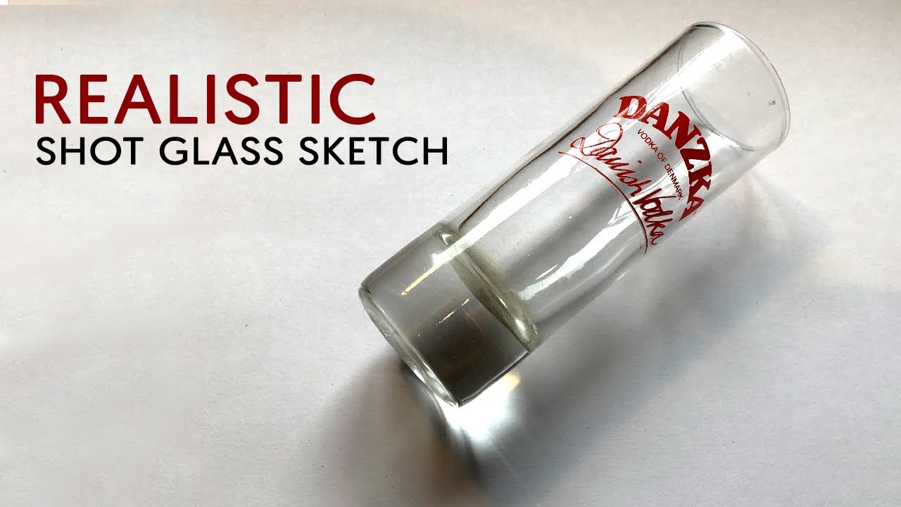 Sketching a shot glass - Timelapse - YouTube