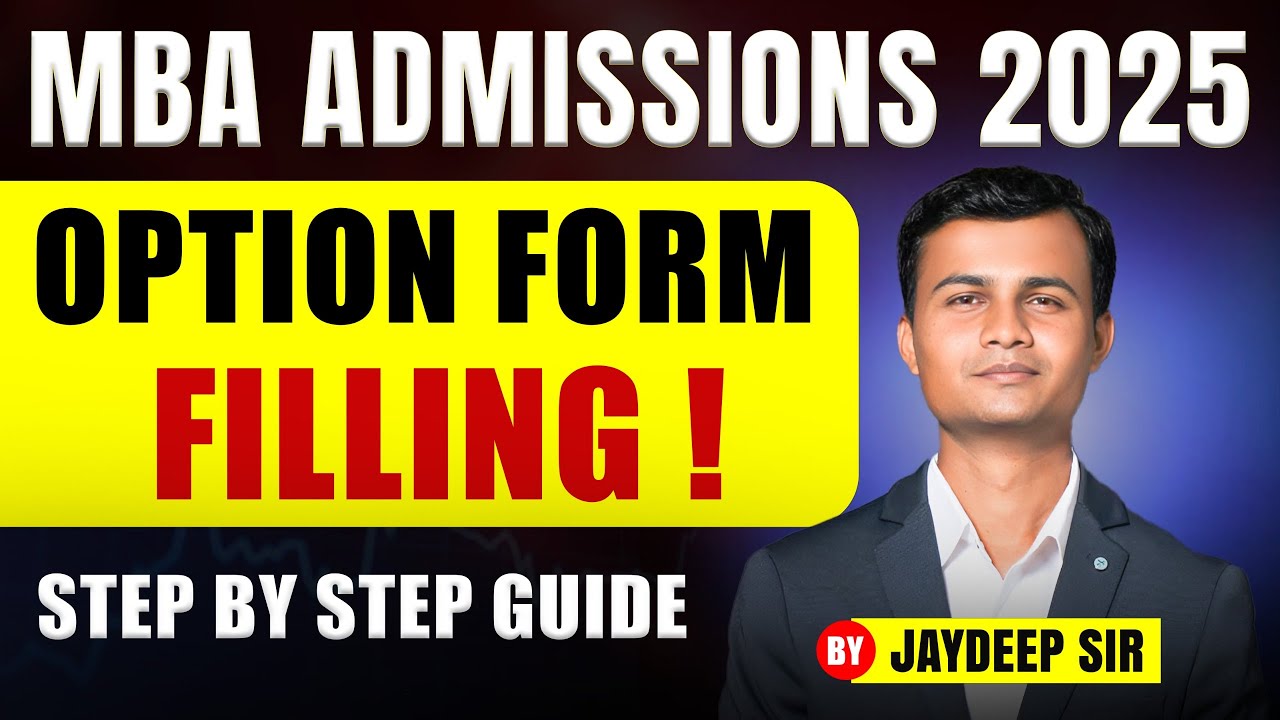 MBA Admissions 2025 | Option Form Filling | Process ? | Form Filling ...