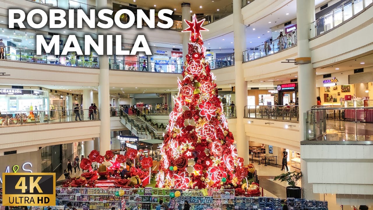 4K | ROBINSONS PLACE MANILA Christmas Walk | Philippines - December ...