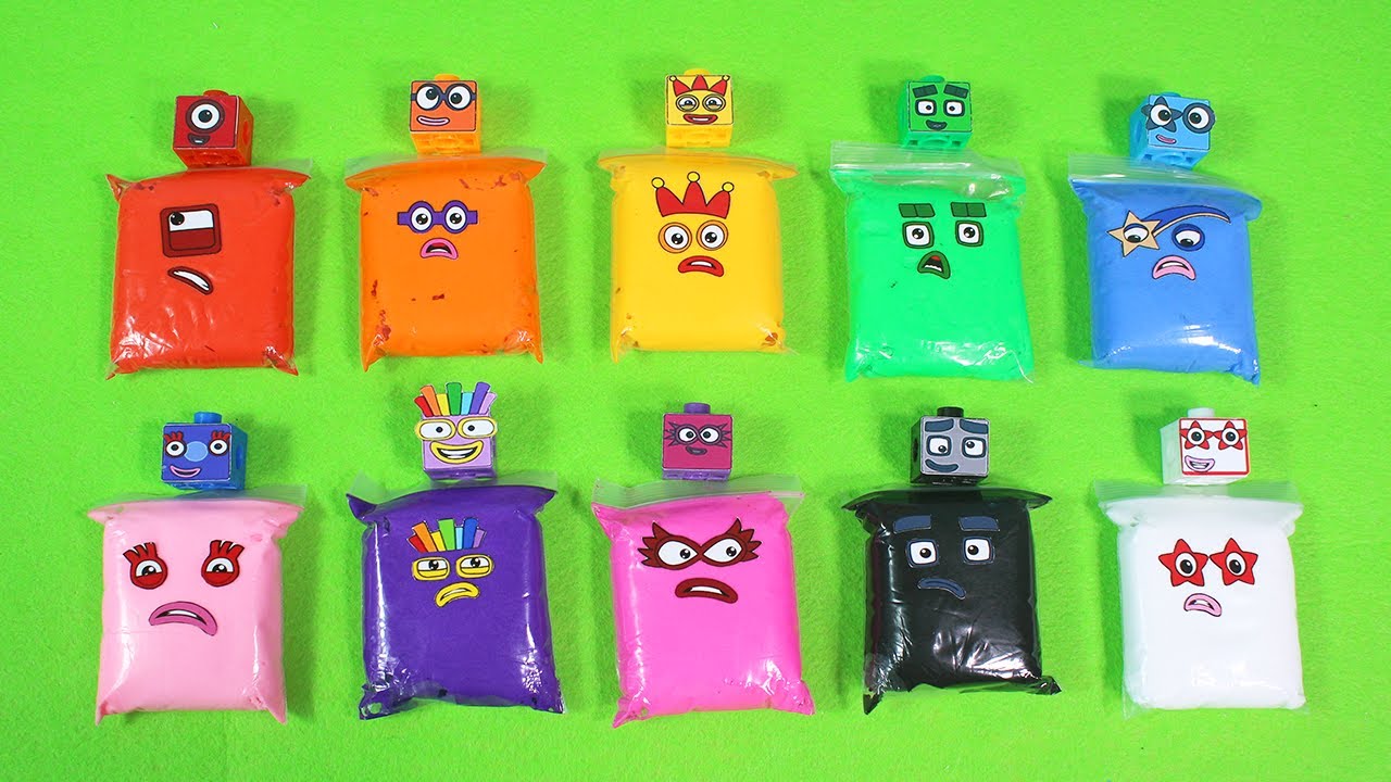 Numberblocks - Looking CLAY Coloring! Satisfying Rainbow Clay - YouTube
