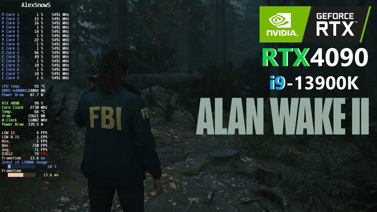 [ HDR ] Alan Wake 2 - Ray Tracing Ultra - RTX 4090 - YouTube