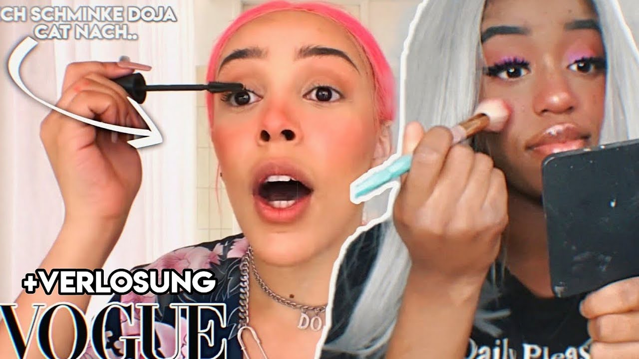 ICH SCHMINKE DOJA CAT'S VOUGE MAKEUP TUTORIAL NACH+VERLOSUNG |ITS ANDREA - YouTube