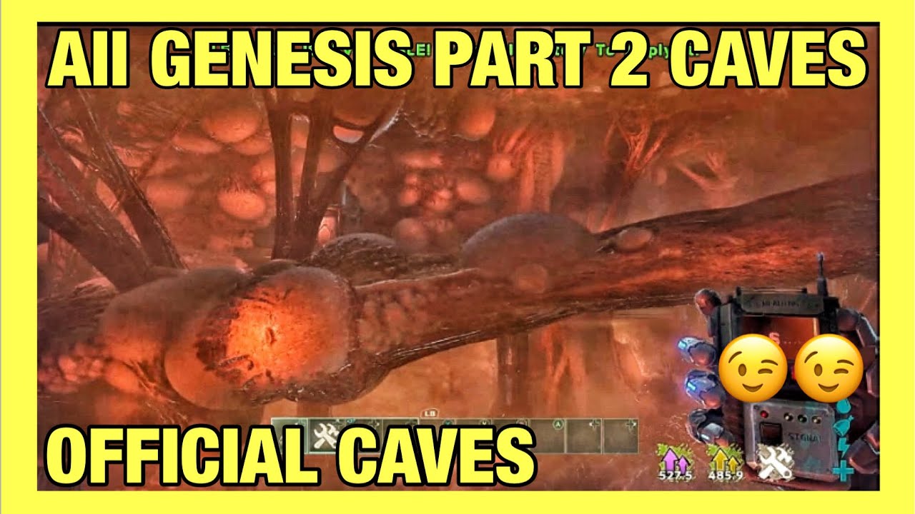 ALL GENESIS PART 2 CAVE LOCATIONS ( ARK : SURVIVAL EVOLVED ) *AS OF NOW ...