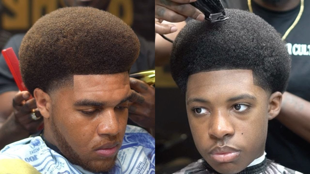 TOP 15 MOST ATTRACTIVE AFRO HAIRCUT TRANSFORMATION ★TAPER AFRO FADES ...