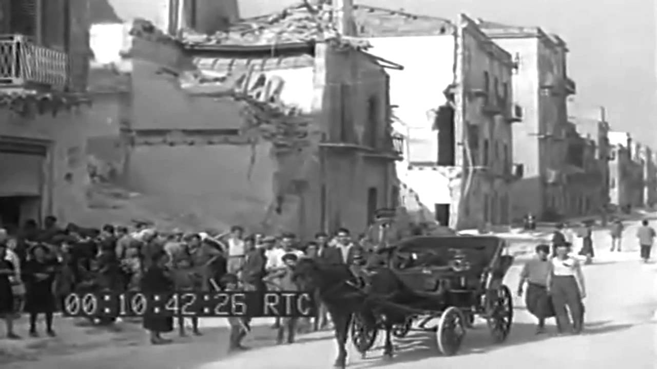Sunken Ships, Bomb Damage In Harbor & City, Palermo, Sicily, 8/3/1943 ...