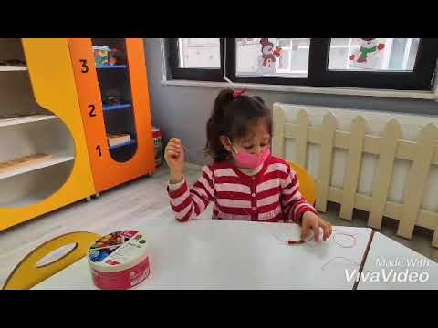 Montessori Atölyesi / İpe Boncuk Dizme Oyunu / 4 Yaş / Flowers Class