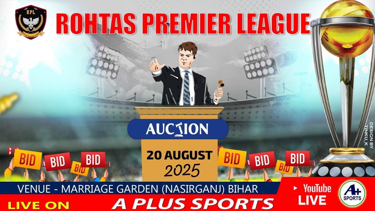ROHTAS PREMIER LEAGUE 2025 [ PLAYER AUCTION ] - YouTube