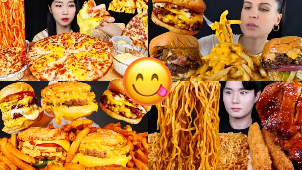 FOOD CRAVINGS * MOST SATISFYING BIG BITES MUKBANG COMPILTION EATING ...