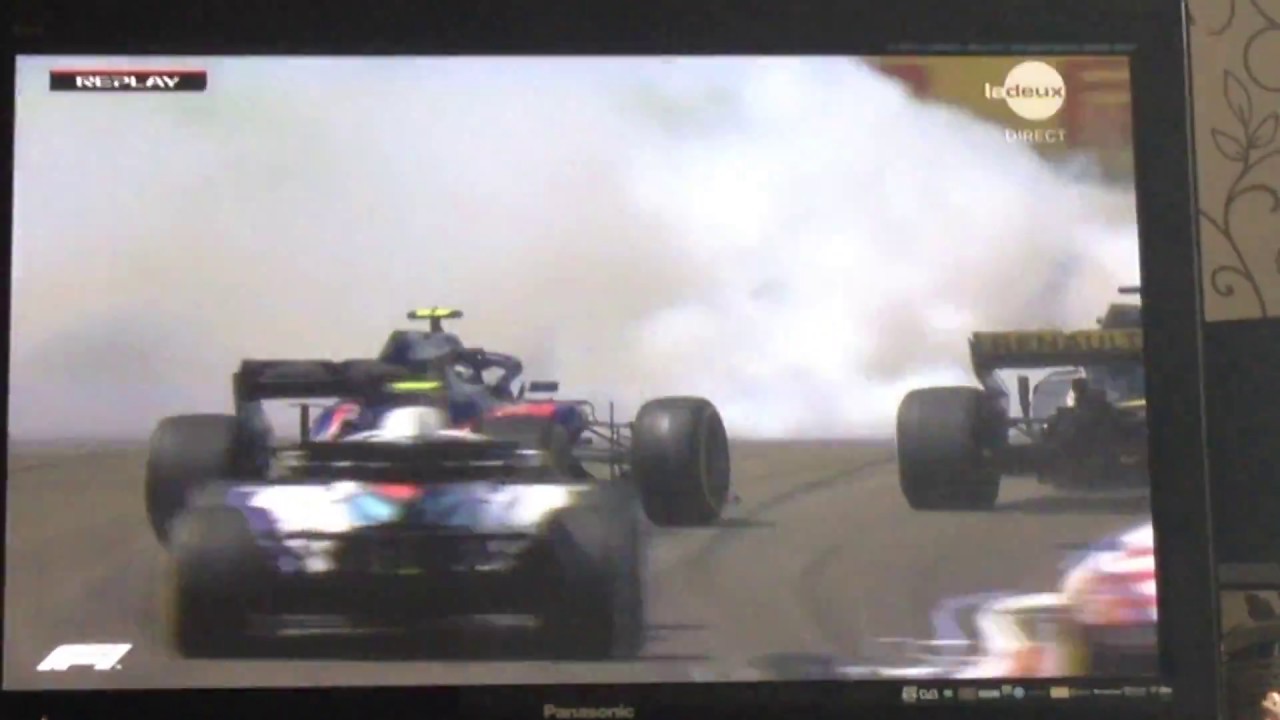 crash f1 gp barcelone 2018 - YouTube