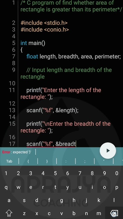 C program to find area of rectangle is greater than perimeter | #shorts #trending #coding # ...