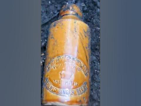 schweppes ginger beer purveyed to the king found bottle digging scotland - YouTube