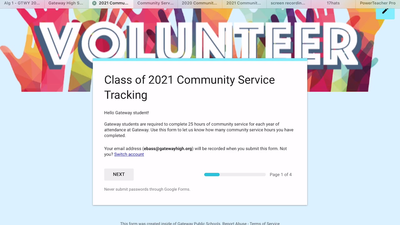 Community Service Hours Tracking Instructions - YouTube