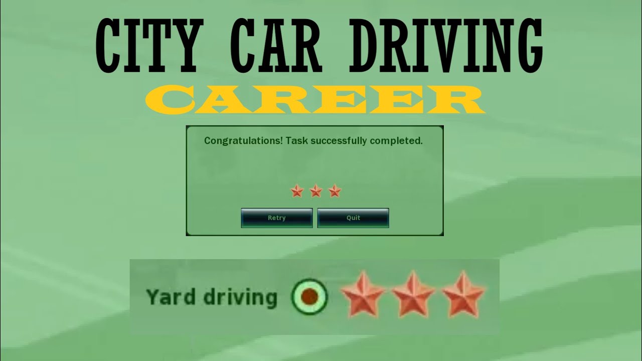 YARD DRIVING (Full) - City Car Driving Career - YouTube