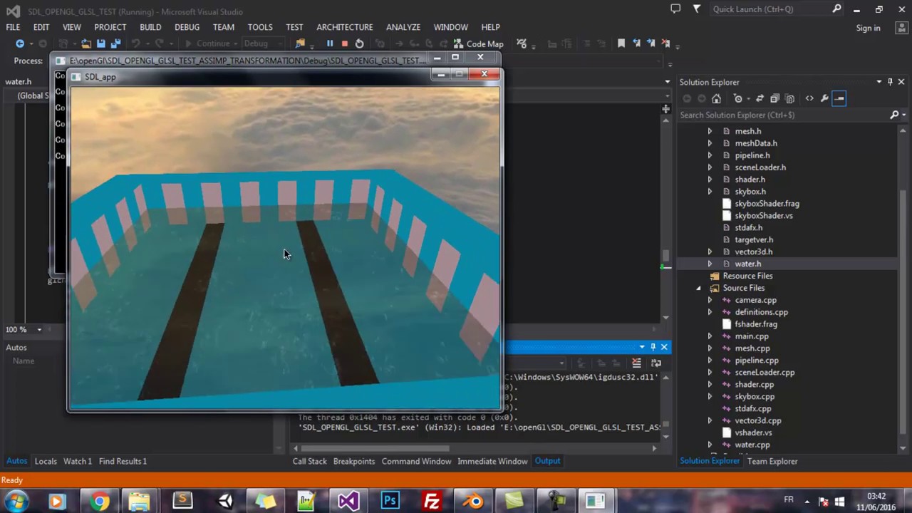 Opengl swiming pool - YouTube