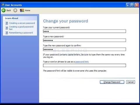 How to change your Windows password in Windows XP - YouTube
