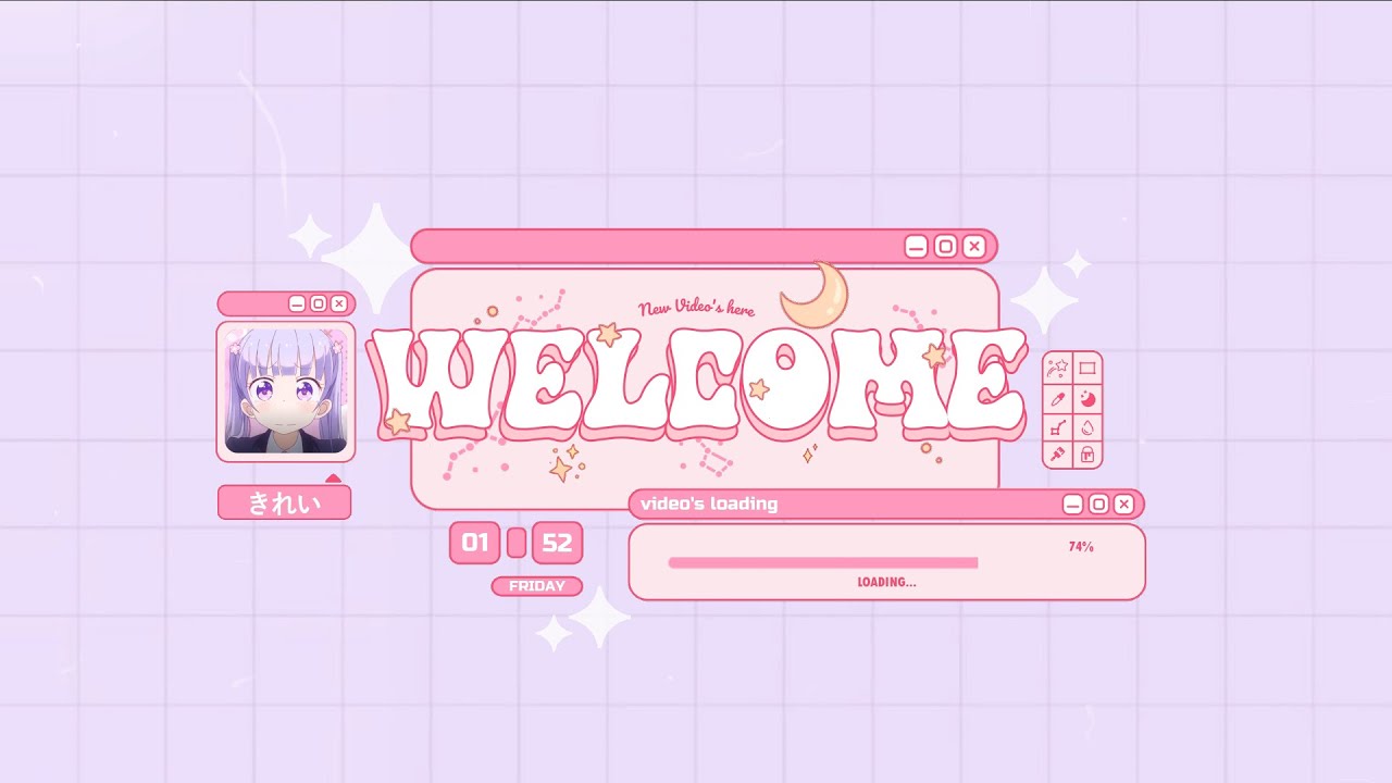 cute aesthetic Intro & Outro templates (computer themed) | FREE FOR USE ...