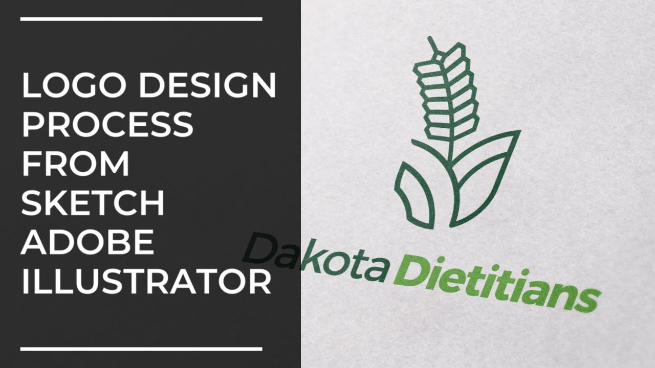 Logo Design Process From Sketch - Adobe Illustrator - YouTube