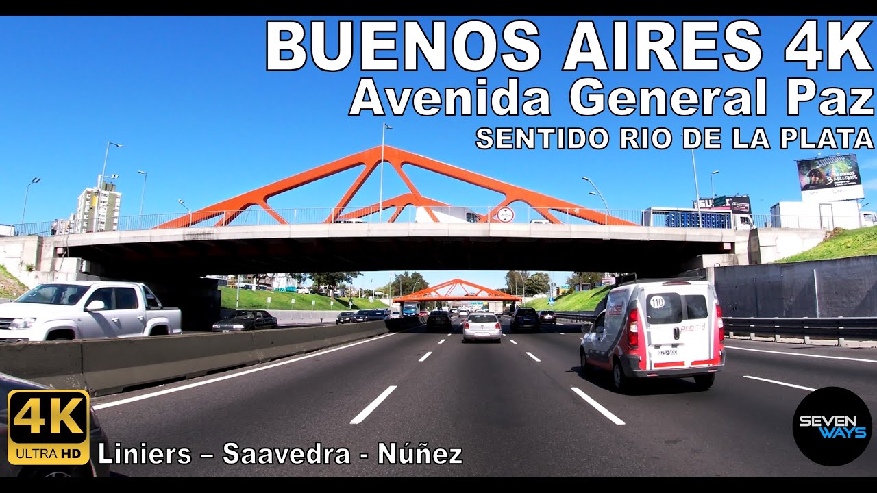 [4K] BUENOS AIRES - AVENIDA GENERAL PAZ (Liniers/Saavedra/Núñez ...