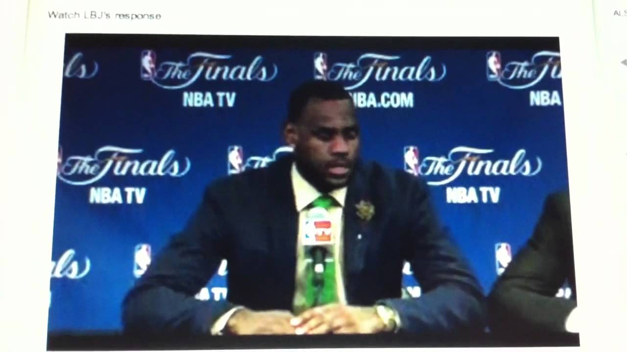 LeBron James press conference with Gregg Doyel (game 3 finals) - YouTube