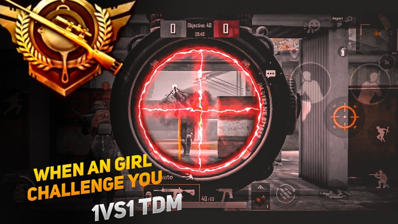 When a Conqueror Girl Gamer challenge you in 1vs 1 TDM. - YouTube