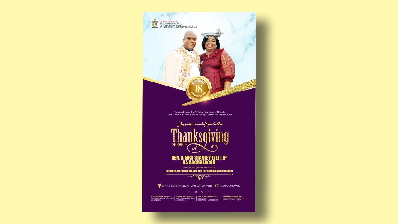 How to Design a Thanksgiving Service Invitation Card 2021 - YouTube
